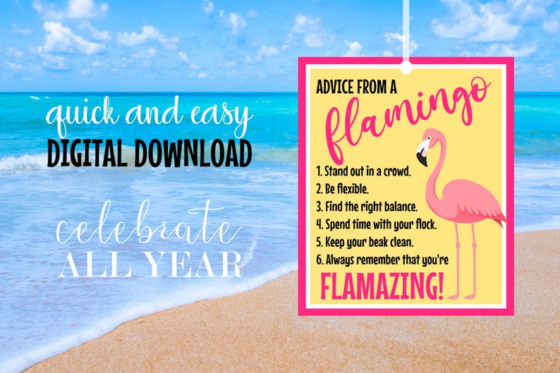 Flamingo Gift Tags - Etsy