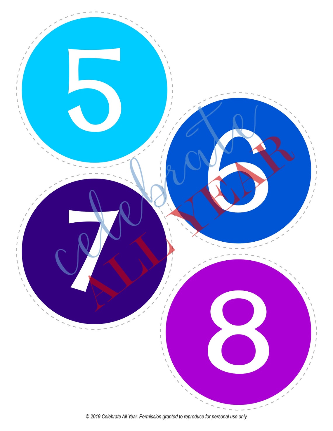 Printable Classroom Number Banner - Etsy