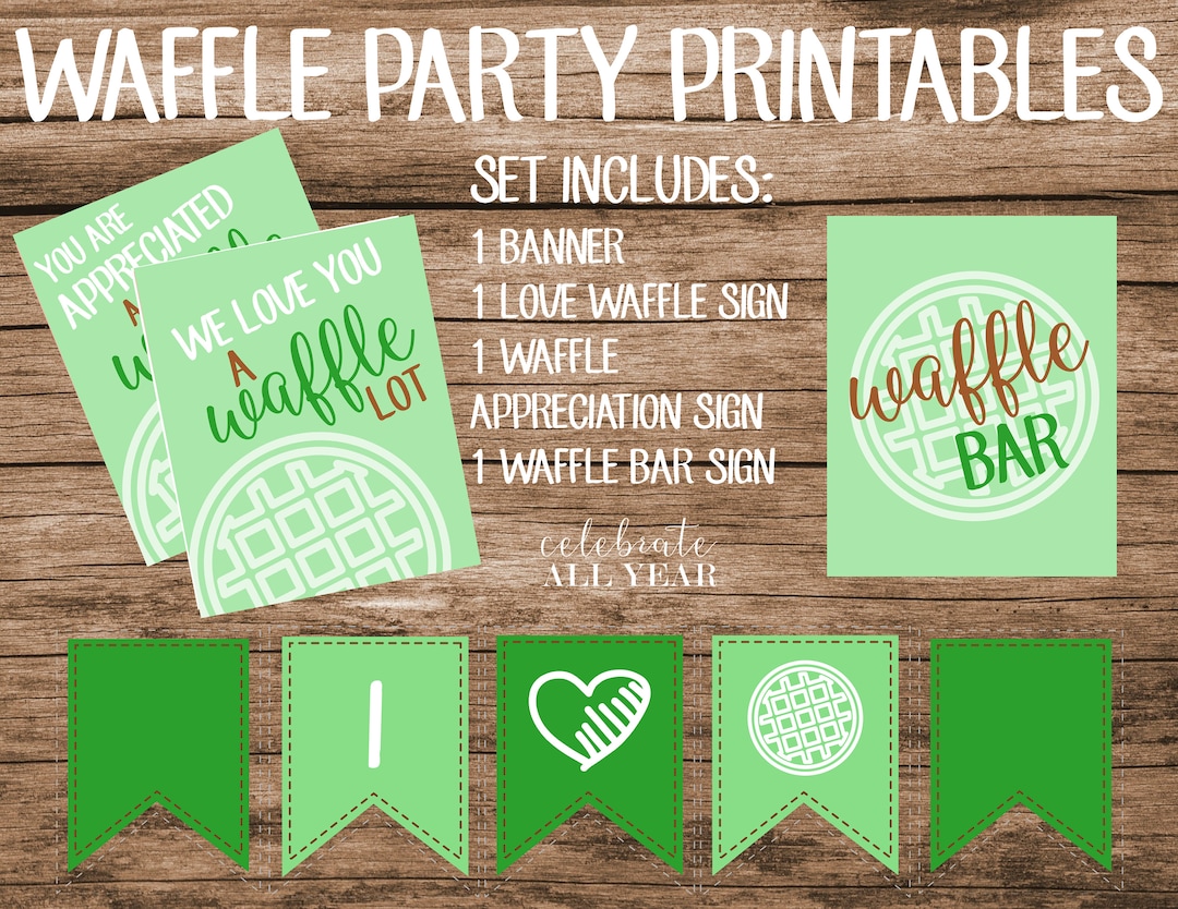 Waffle Party Decor (in Green) - Etsy