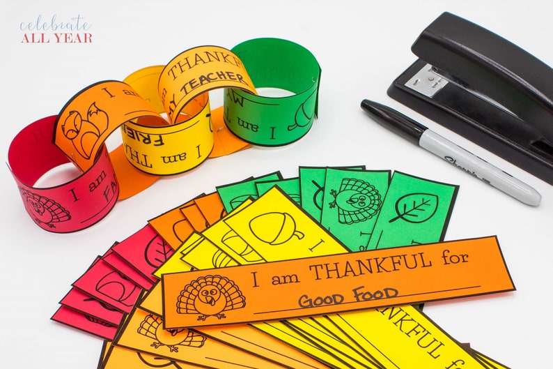 Thanksgiving Paper Chain - Etsy