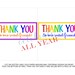 Thank You Printable Candy Bar Wrappers (set of 8 Colors) - Etsy