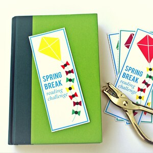 Spring Break Reading Challenge Bookmarks - Etsy