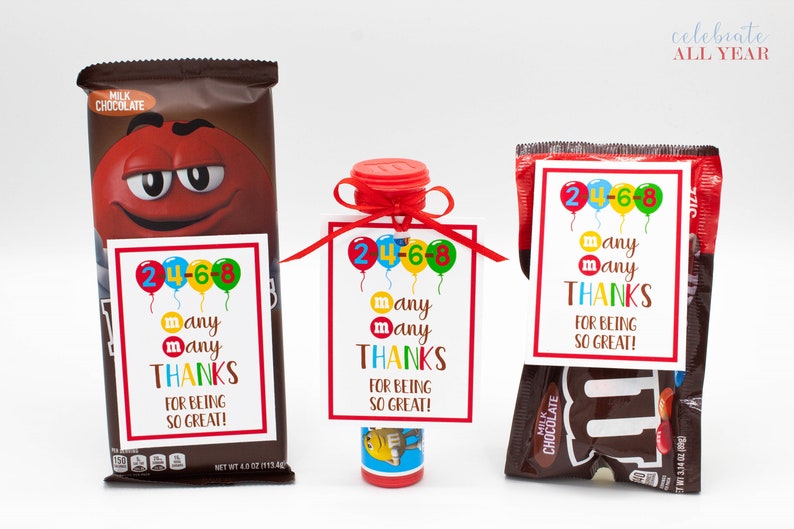 Many Many Thanks Teacher Appreciation Gift Tags - Etsy