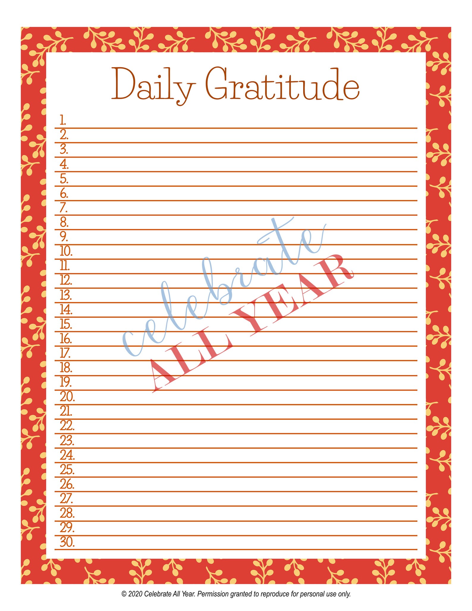 Thanksgiving Gratitude Paper Chain | Etsy