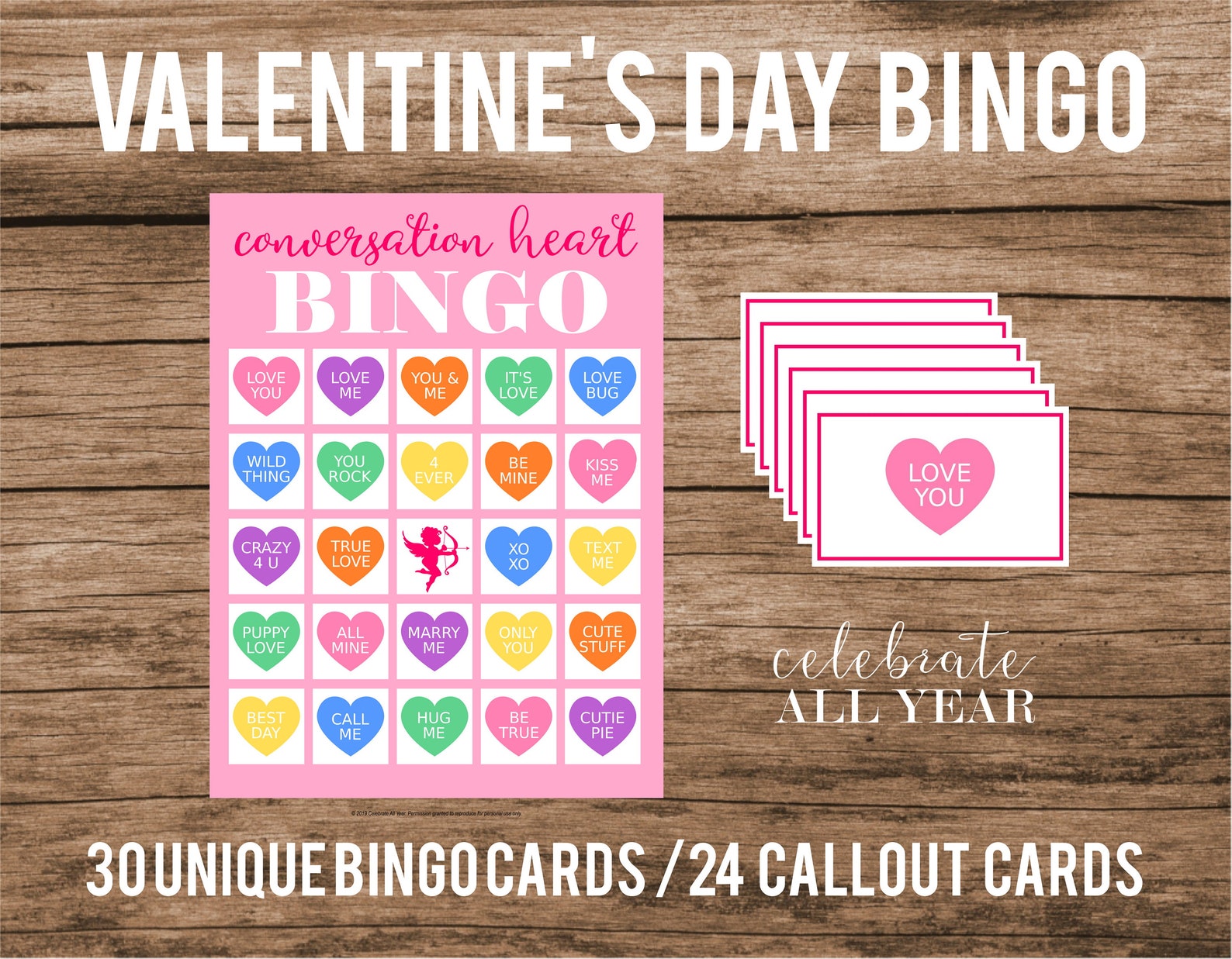 Valentine's Day Bingo - Etsy