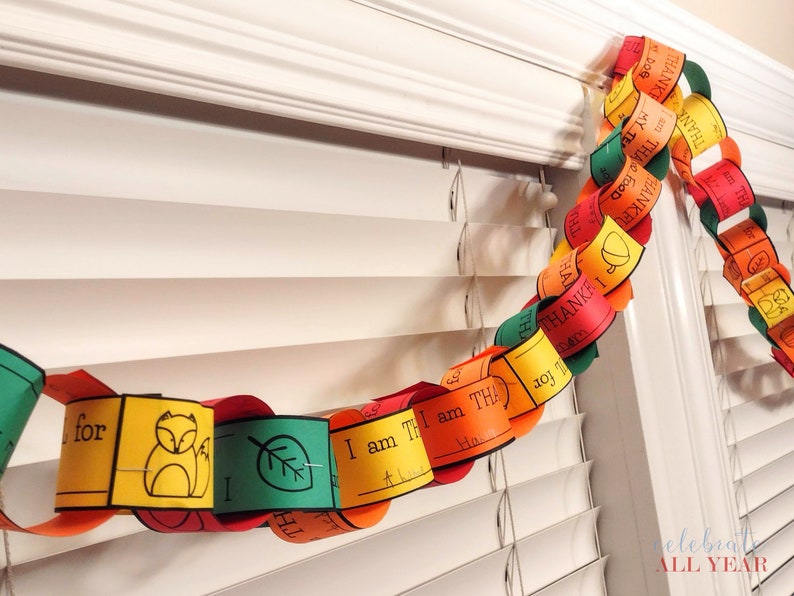 Thanksgiving Paper Chain - Etsy