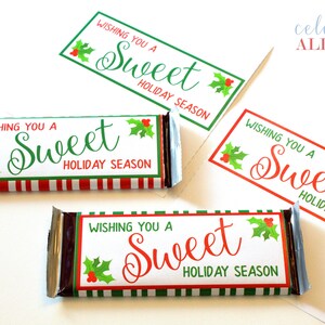 Sweet Holiday Candy Bar Wrappers - Etsy