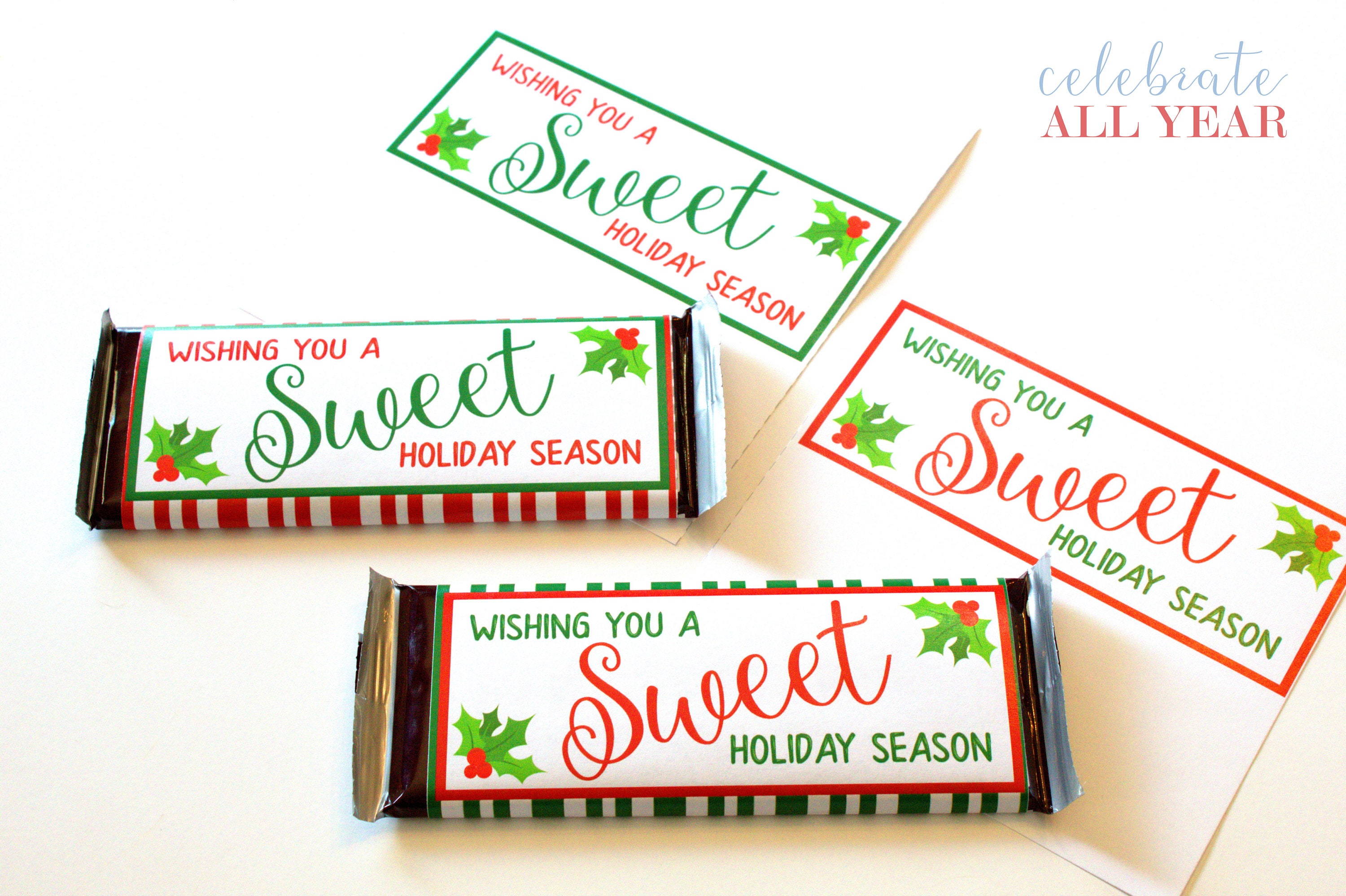 Sweet Holiday Candy Bar Wrappers - Etsy
