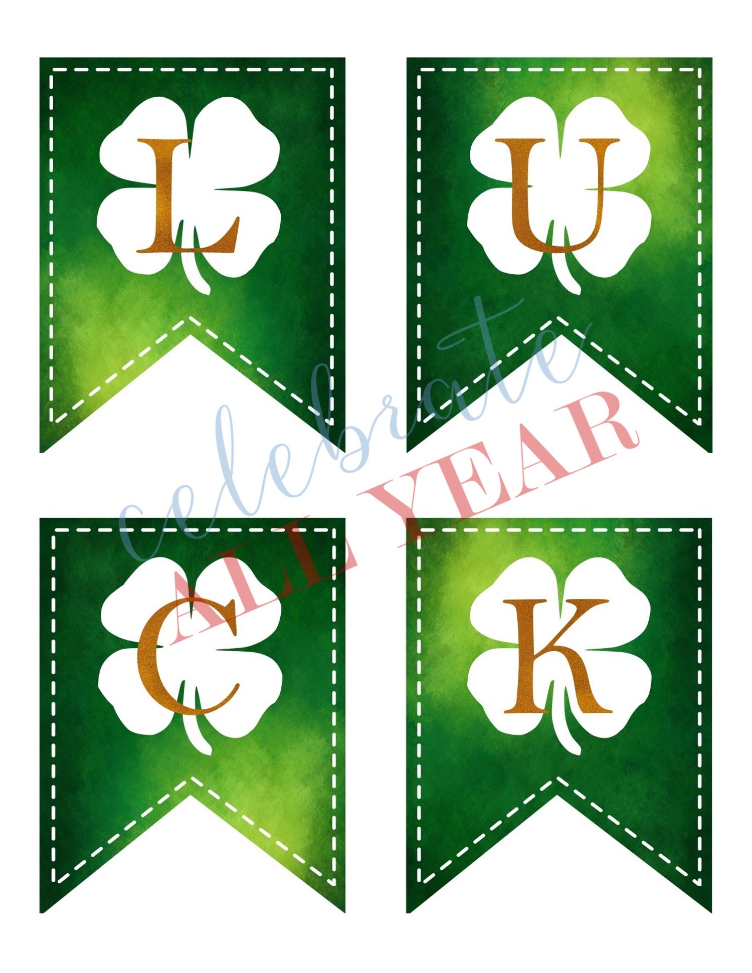 Lucky Shamrock Banner for St. Patrick's Day - Etsy