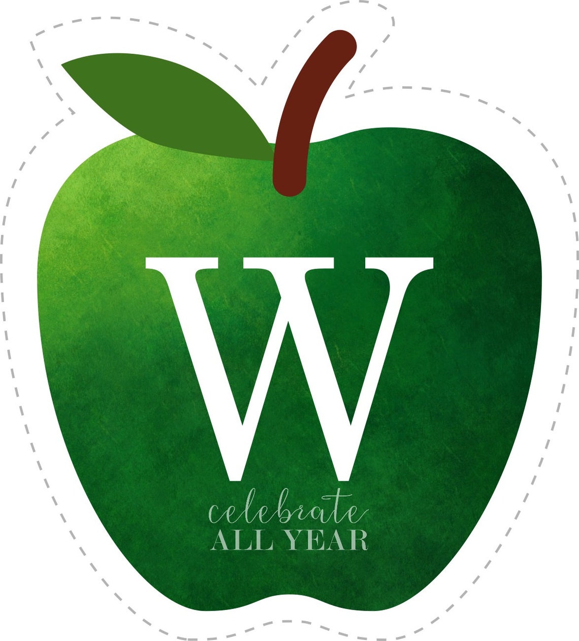 Back to School Apple Banner - Etsy