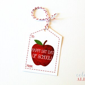 Back to School Apple Tags - Etsy