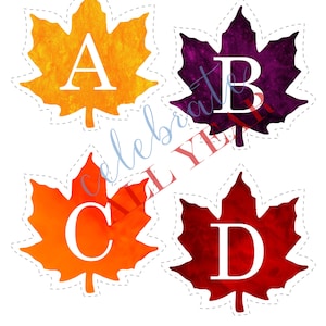 Printable Fall Leaves Alphabet Set - Etsy
