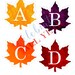 Printable Fall Leaves Alphabet Set - Etsy