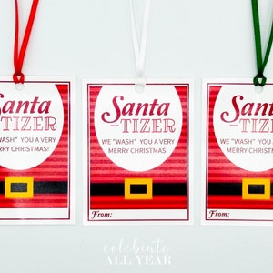 Christmas Hand Santa-tizer Gift Tags - Etsy
