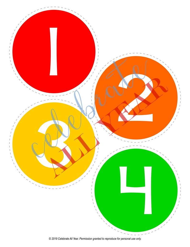 Printable Classroom Number Banner - Etsy