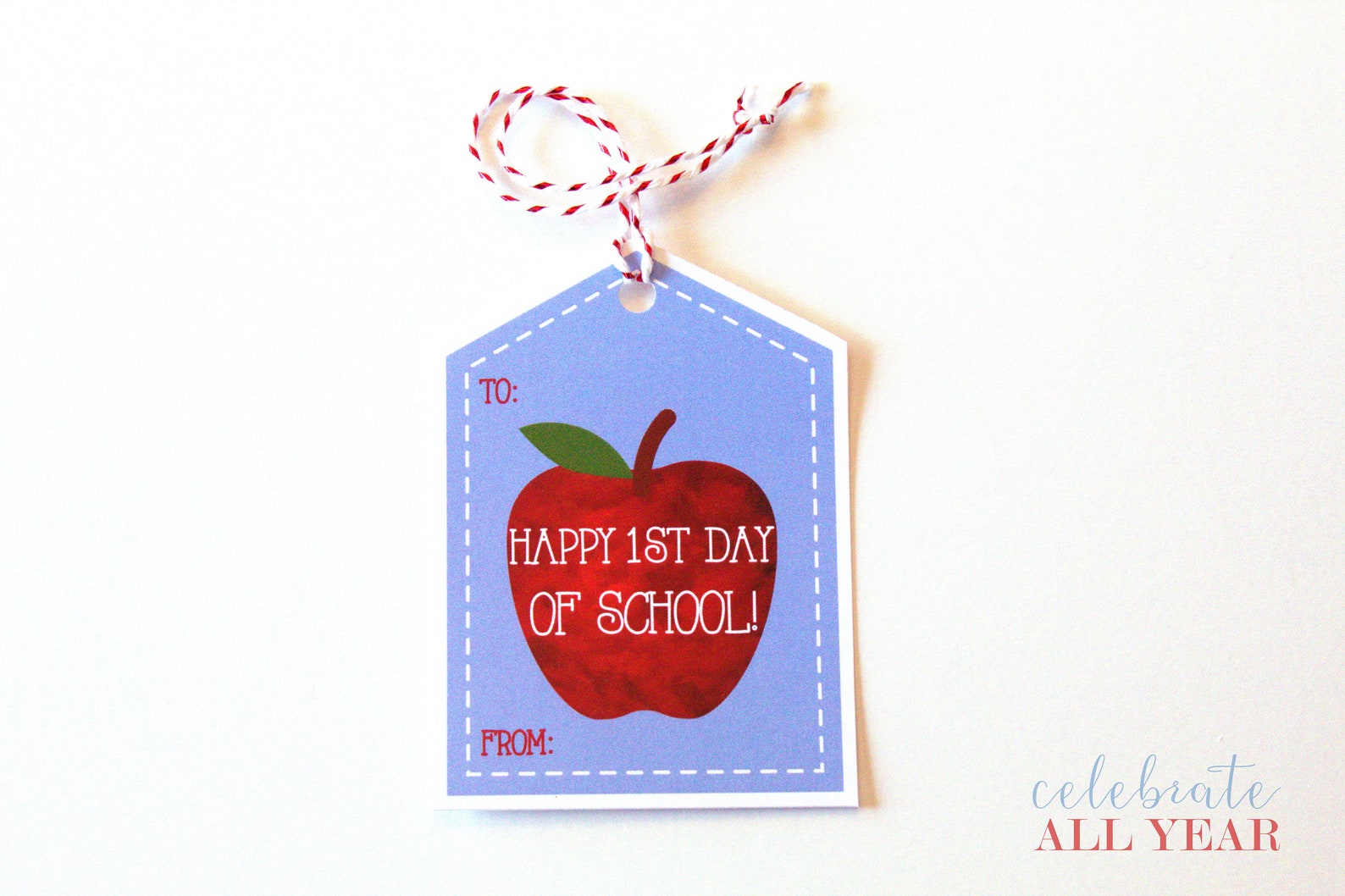 Back to School Apple Tags - Etsy