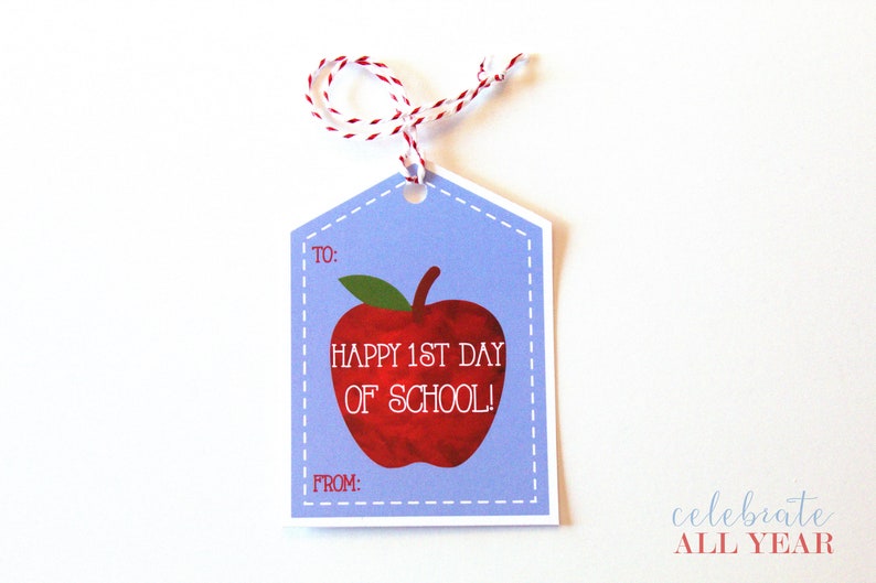 Back to School Apple Tags - Etsy