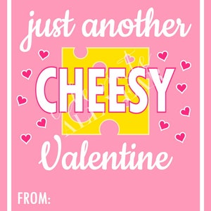 Cheesy Valentine Gift Tags - Etsy