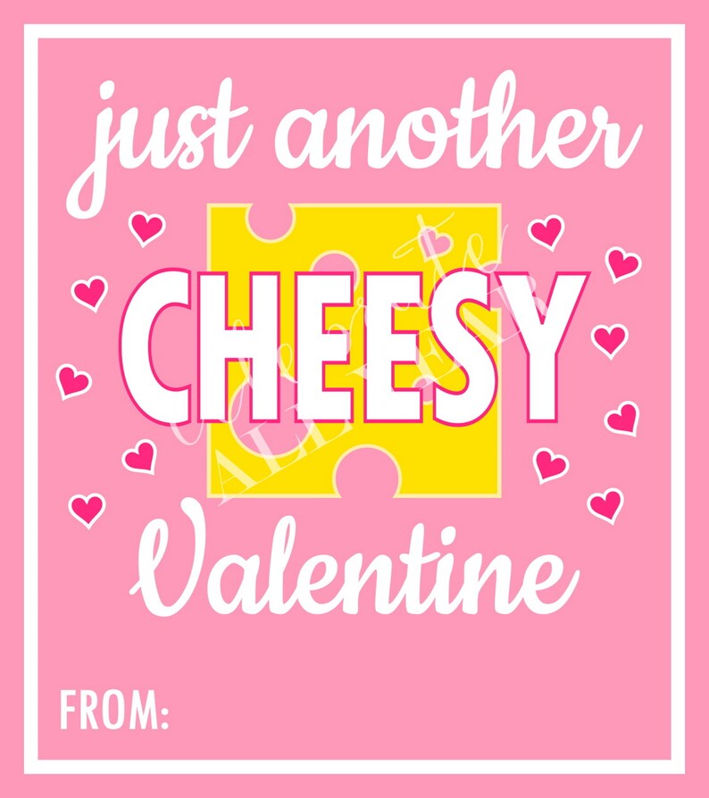 Cheesy Valentine Gift Tags - Etsy