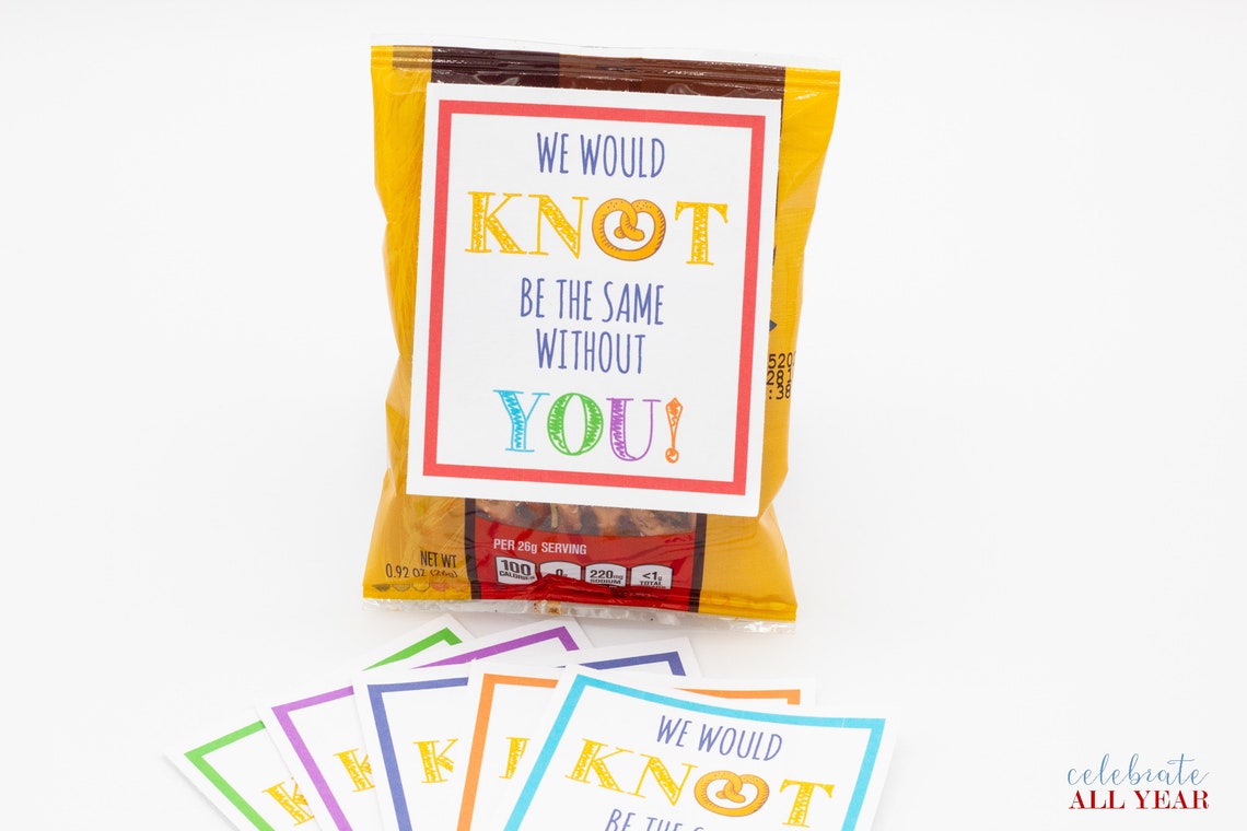 Pretzel Appreciation Gift Tags - Etsy