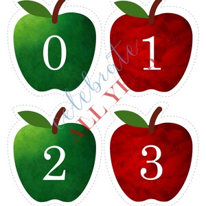 Printable Apple Alphabet Set - Etsy