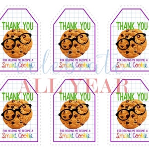 Smart Cookie Teacher Appreciation Tags - Etsy