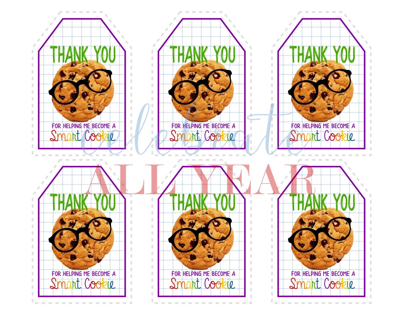 Smart Cookie Teacher Appreciation Tags - Etsy