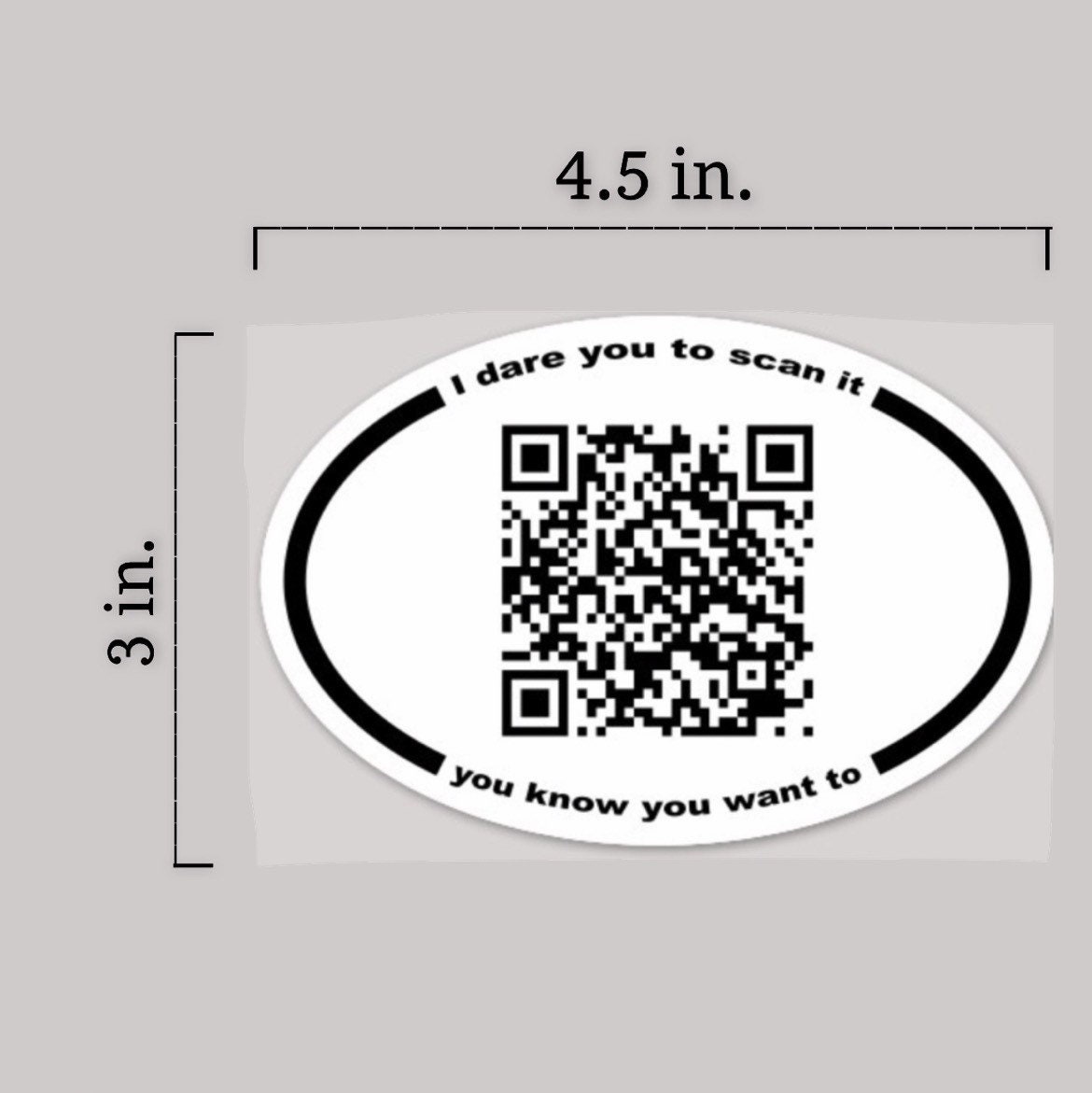 QR Code Bumper Sticker - Funny Sticker Joke Gag Gift - Waterproof and ...