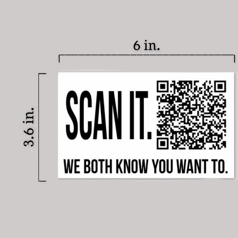 QR Code Bumper Sticker - Funny Sticker Joke Gag Gift - Waterproof and ...