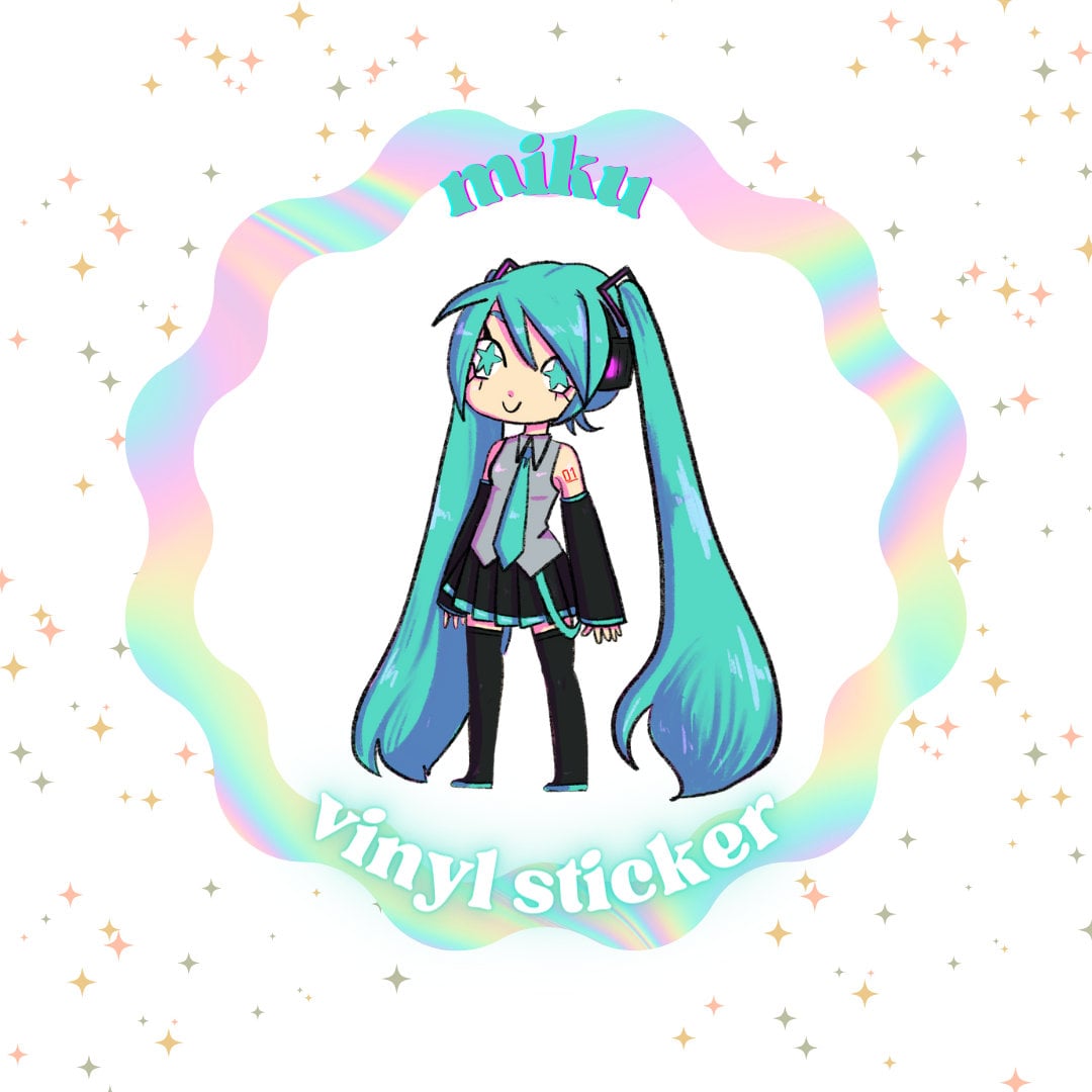 Hatsune Miku Vocaloid Synth V Vinyl Car Bumper Water Bottle Laptop ...