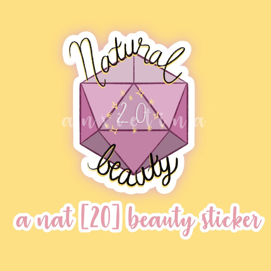 D20 Dungeons and Dragons DND / Natural 20 Nat20 Natural Beauty / Rpg ...
