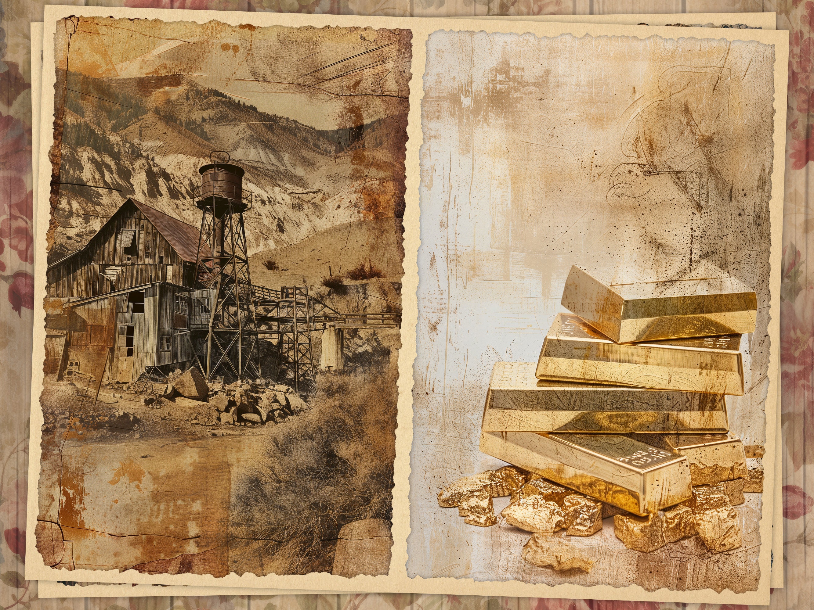 Vintage Western Junk Journal Printable Pages, Cowboy Junk Journal Kit ...