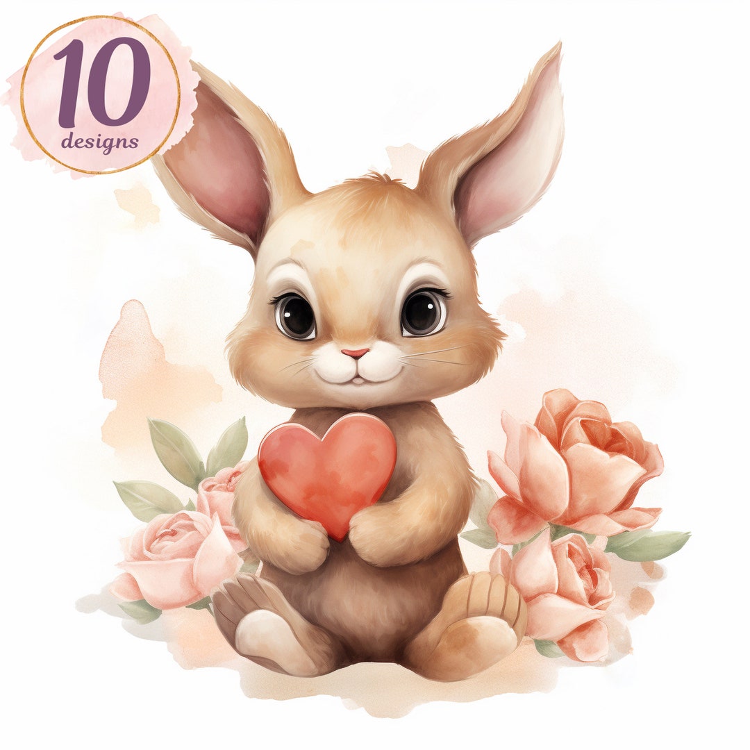 Valentines Day Bunny, Cute Valentine Day Bunnies Clipart, Valentine ...