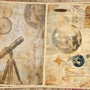 Celestial Junk Journal Printable Pages, Astronomy Journal, Space ...
