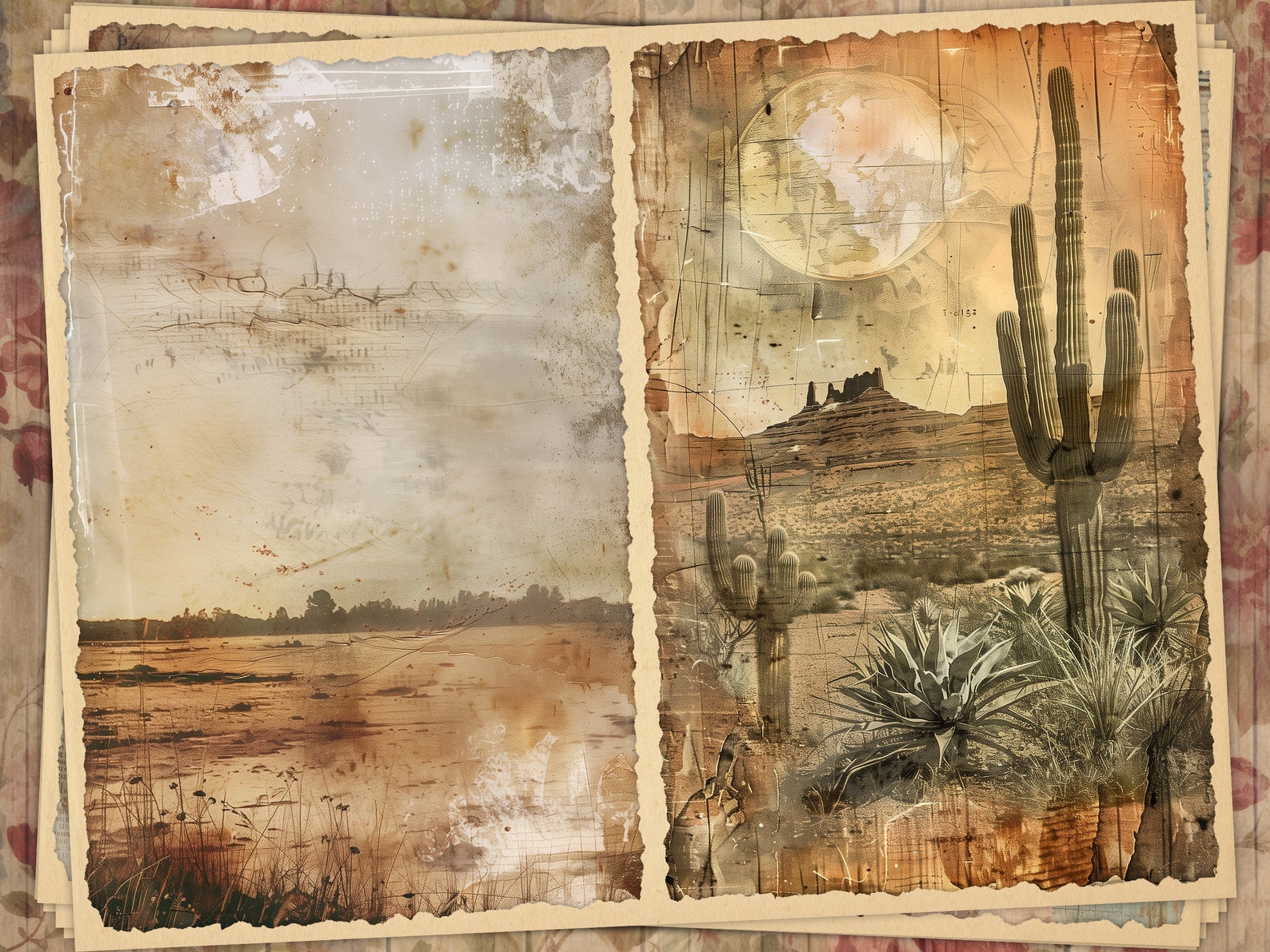 Vintage Western Junk Journal Printable Pages, Cowboy Junk Journal Kit ...