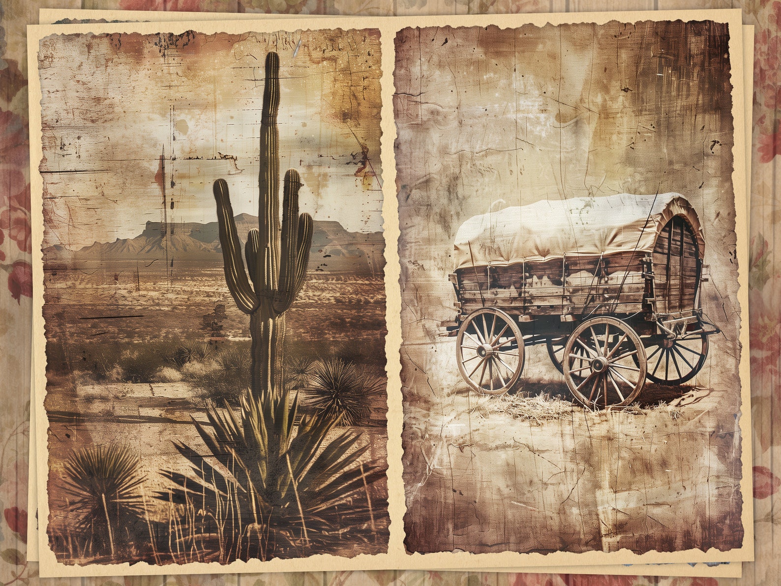 Vintage Western Junk Journal Printable Pages, Cowboy Junk Journal Kit ...