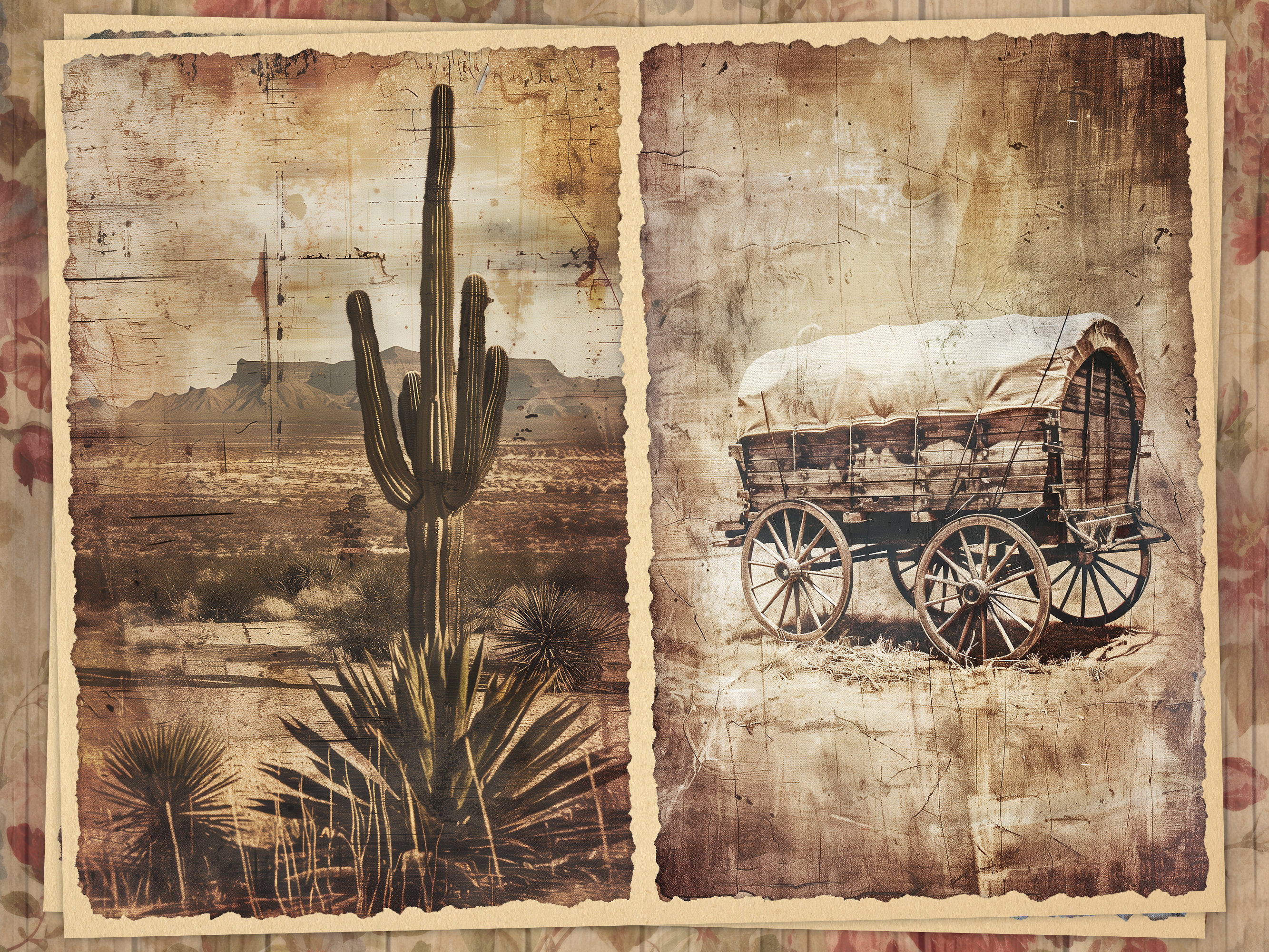 Vintage Western Junk Journal Printable Pages, Cowboy Junk Journal Kit ...