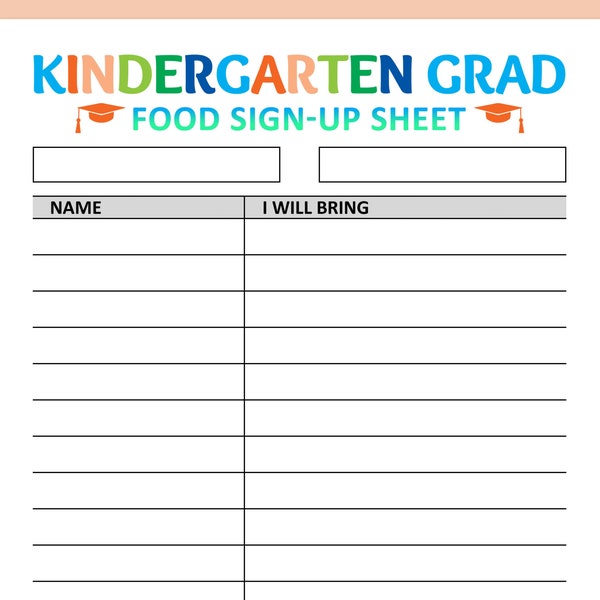 Brunch Sign up Sheet - Etsy