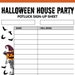 Halloween House Party Potluck Sign up Sheet Printable, Halloween Dinner ...