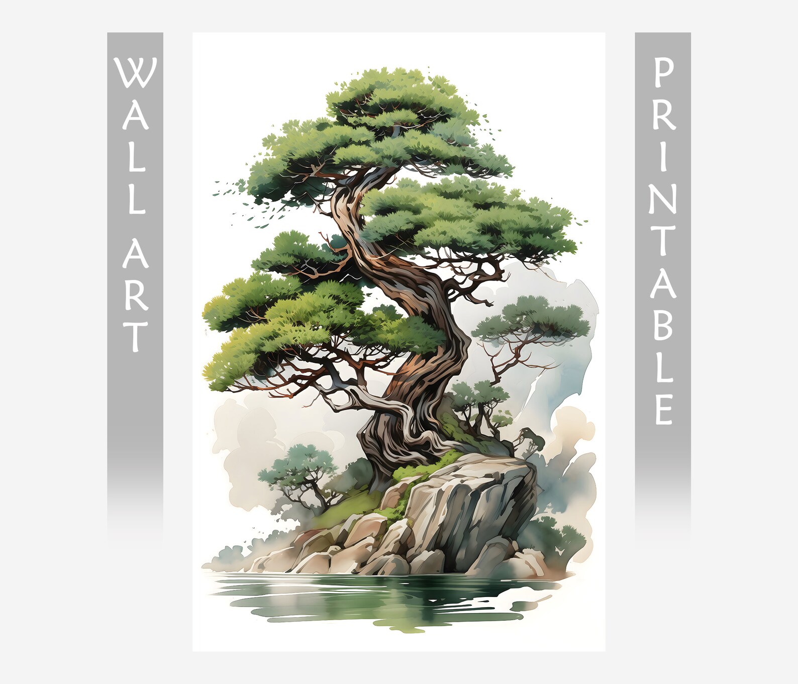 Bonsai Tree Wall Art Printable Wall Art Japanese Style - Etsy