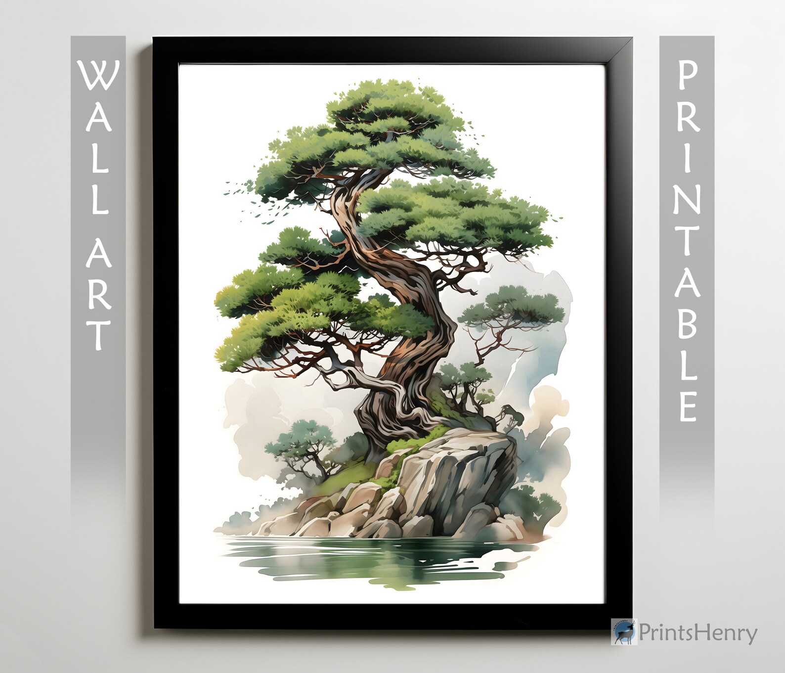 Bonsai Tree Wall Art Printable Wall Art Japanese Style - Etsy