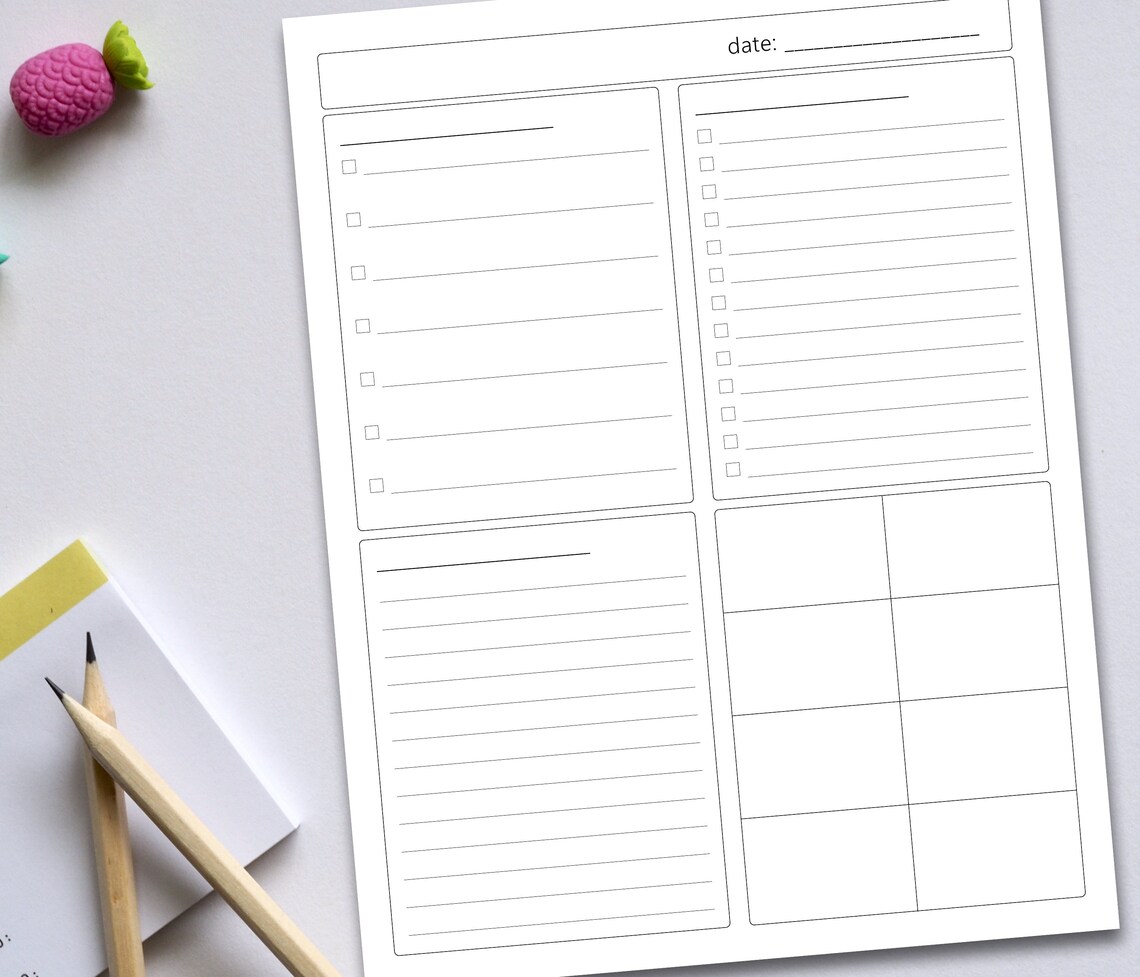 Blank To-do List Action Plan at Work Customizable Daily Planner ...