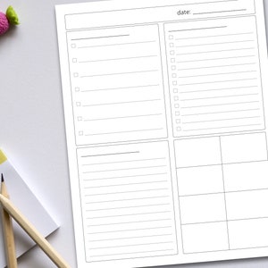Blank To-do List Action Plan at Work Customizable Daily Planner ...