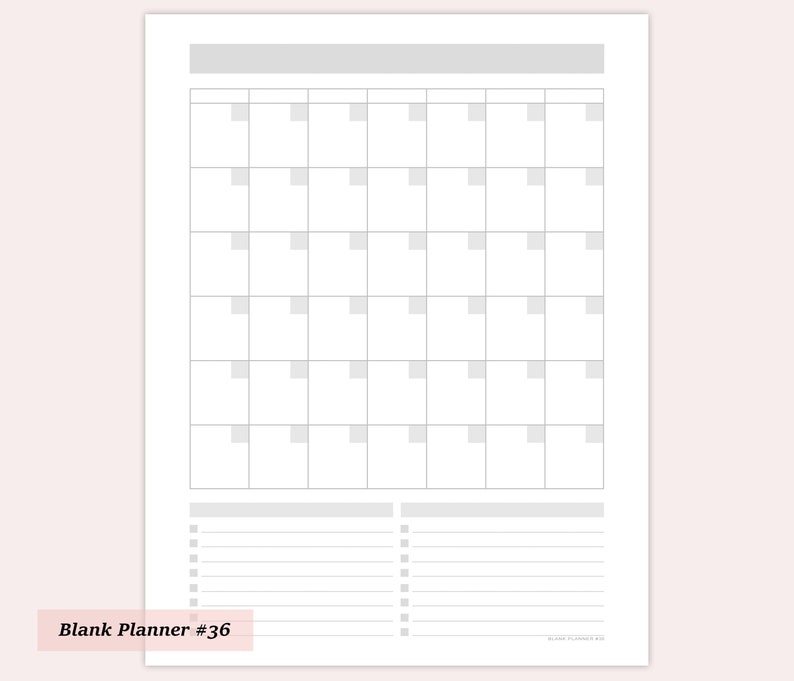 Blank Planner Bundle Planner Pack Printable Blank Calendar - Etsy