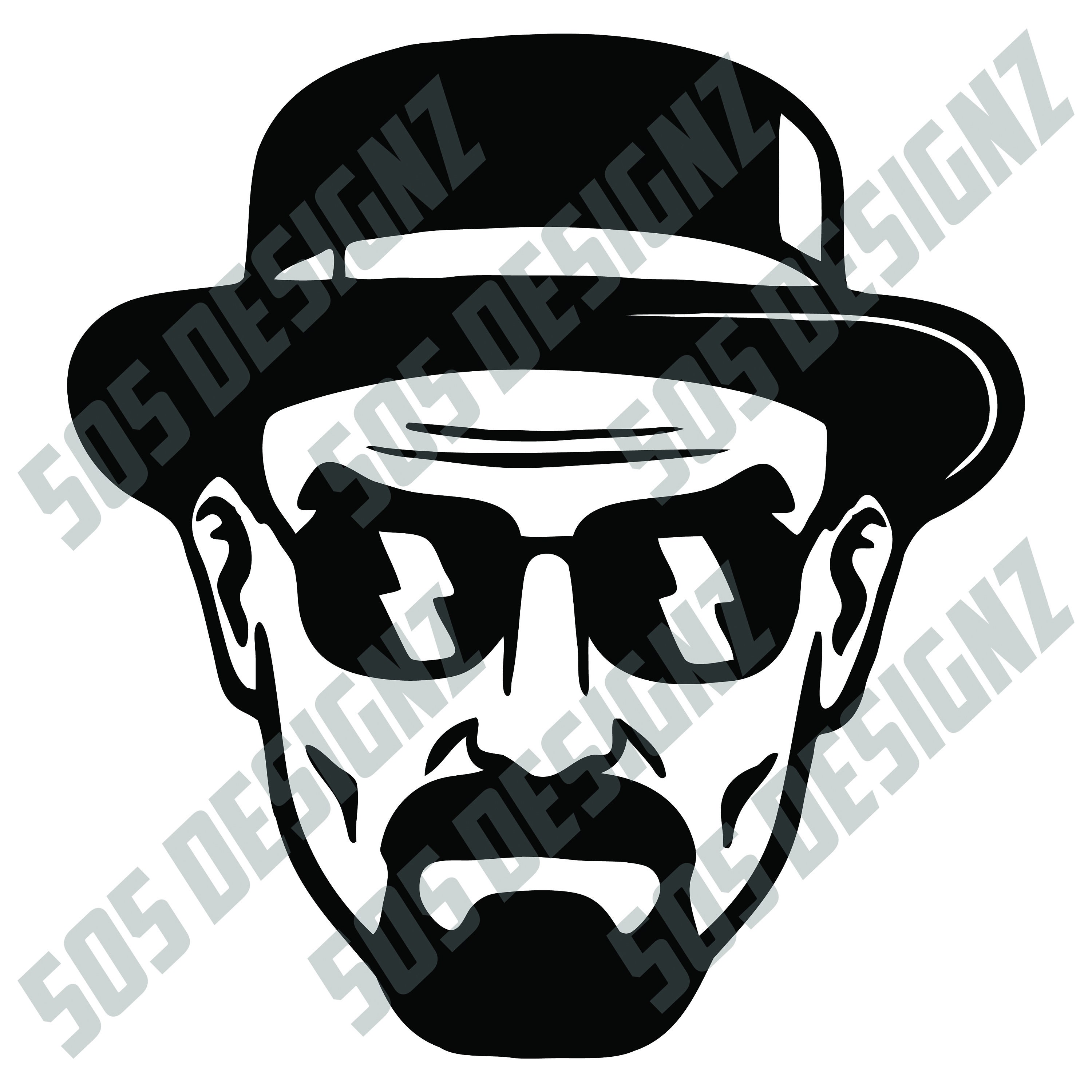 Breaking Bad Heisenberg SVG - PNG, Cricut, Decal, Stencils, Cutouts ...