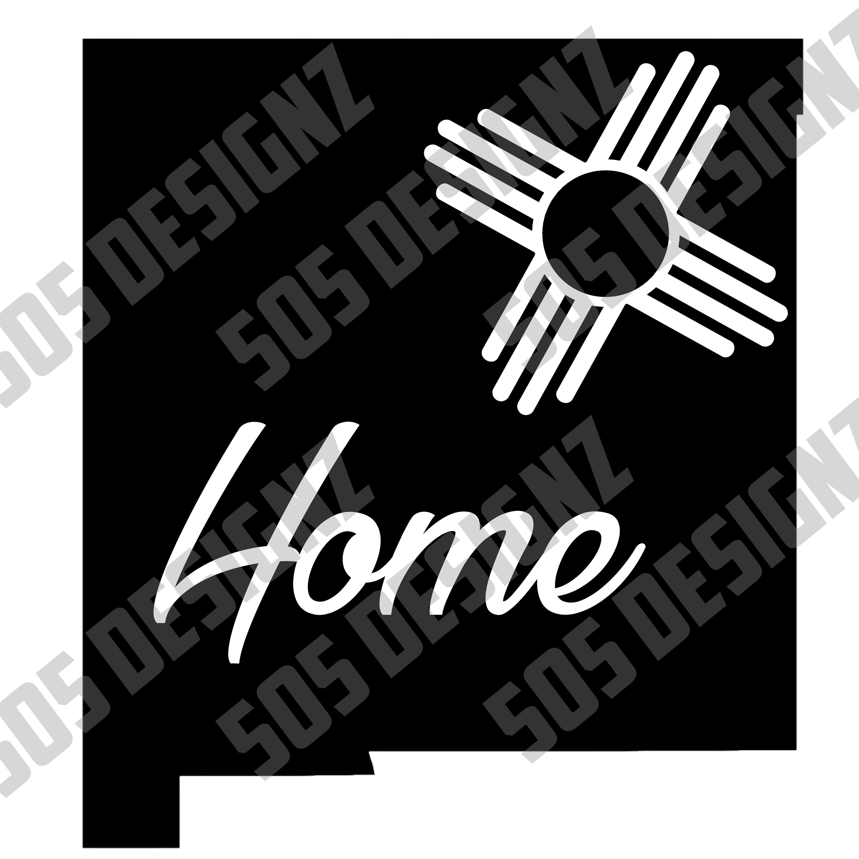 New Mexico State Flag, State Outline Home SVG - PNG, Cricut, Decal ...