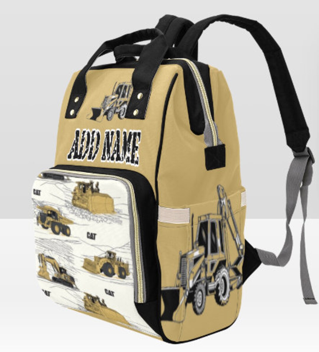 CUSTOM PERSONALIZED CONSTRUCTION Diaper Bag Backpack | Construction Bag ...
