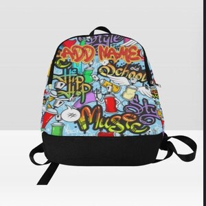 Custom Personalized Graffiti Back Back | Custom Back Pack | Kids ...