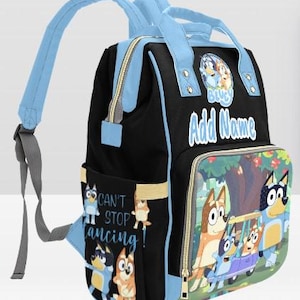 Custom Bluey Diaper Bag | Personalized Diaper Bag | Diaper Bag | Baby ...