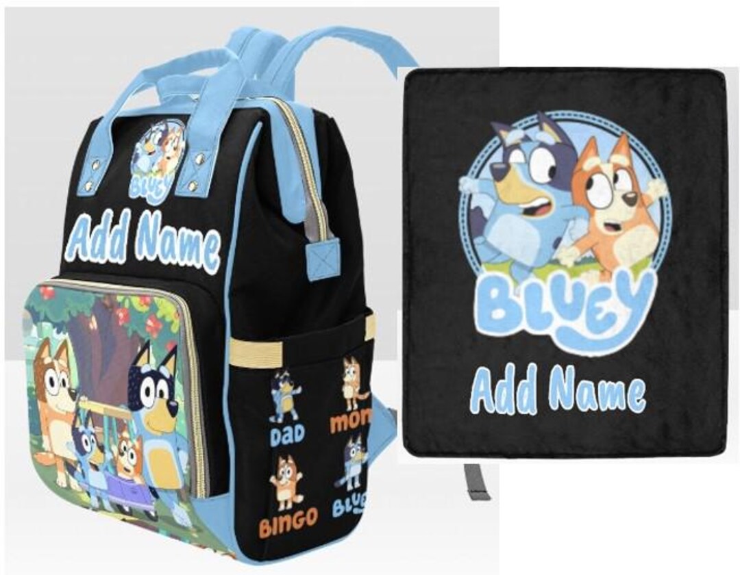 Custom Bluey Diaper Bag | Personalized Diaper Bag | Diaper Bag | Baby ...